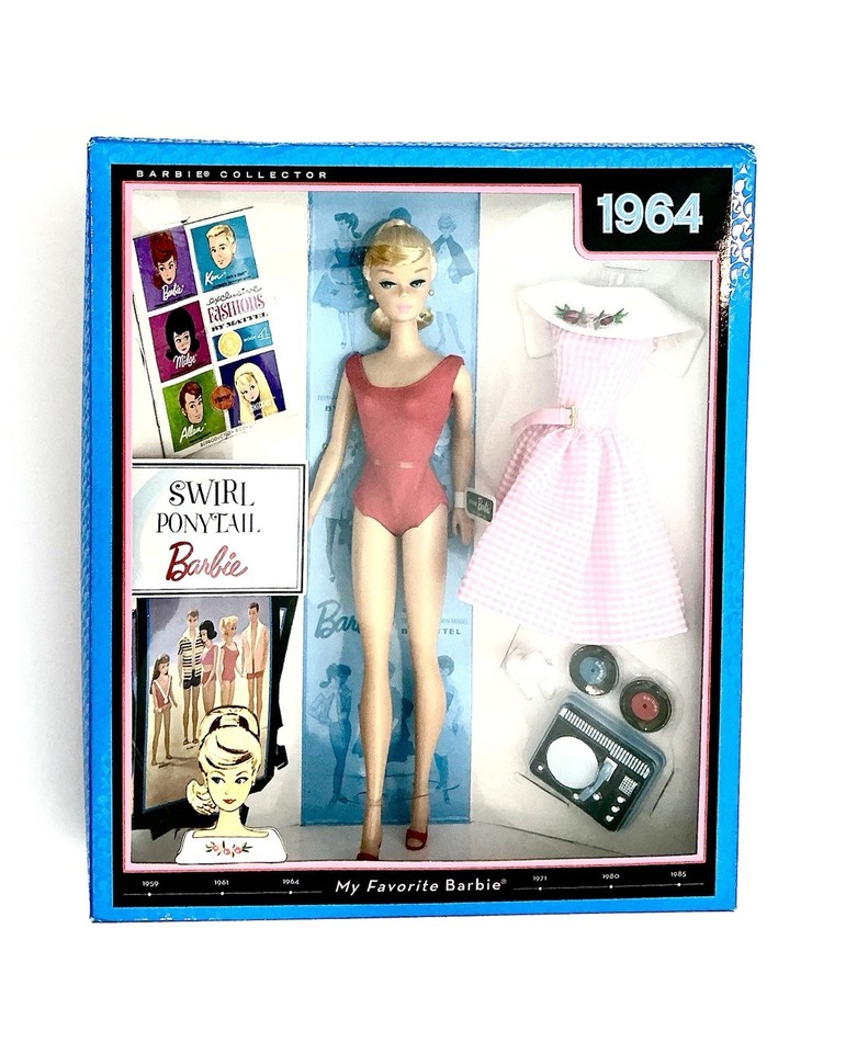 1964 BARBIE MY FAVORITE “SWIRL PONYTAIL” 2009 Reproduction Doll | eBay