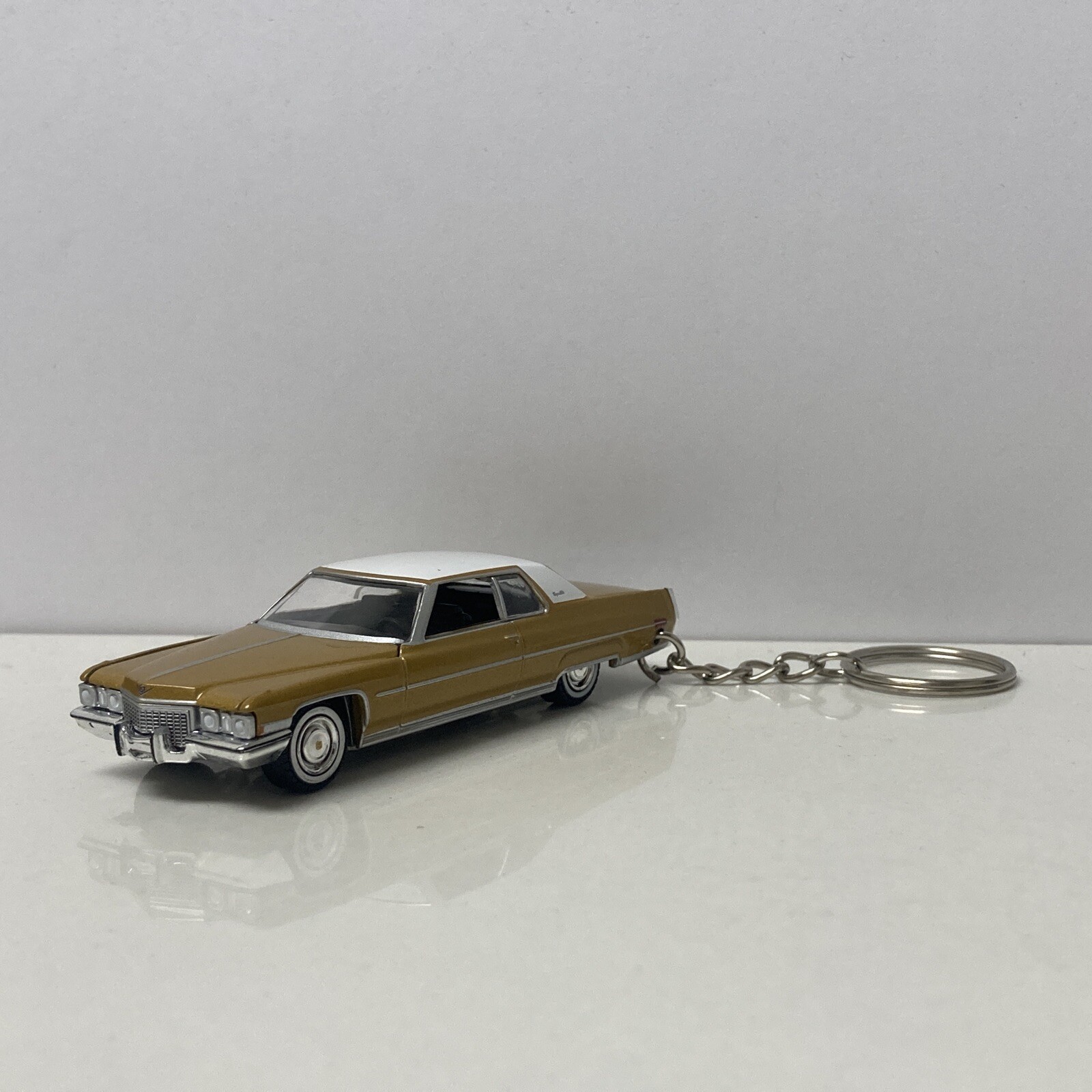 RARE KEY CHAIN GOLD CADILLAC COUPE DEVILLE CUSTOM LIMITED EDITION 1971 ...