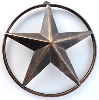 Round Star 3D Metal Wall Decor 6 1/4 inches New Rustic Decor Distressed ...