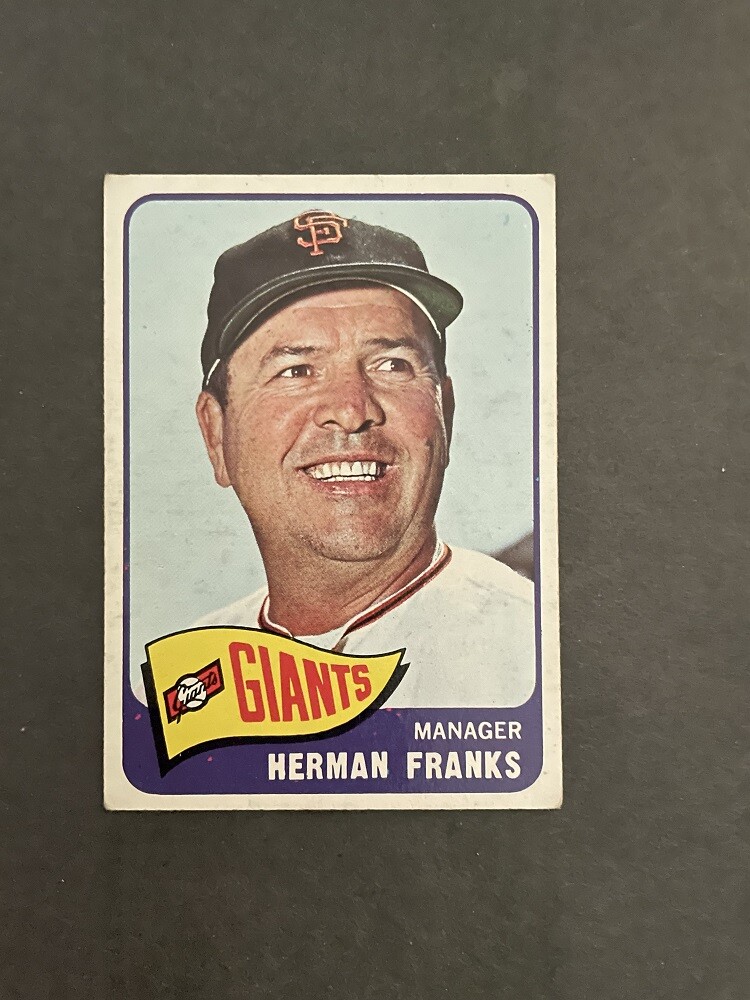 HERMAN FRANKS 1965 TOPPS BASEBALL CARD #32 SAN FRANCISCO GIANTS | eBay