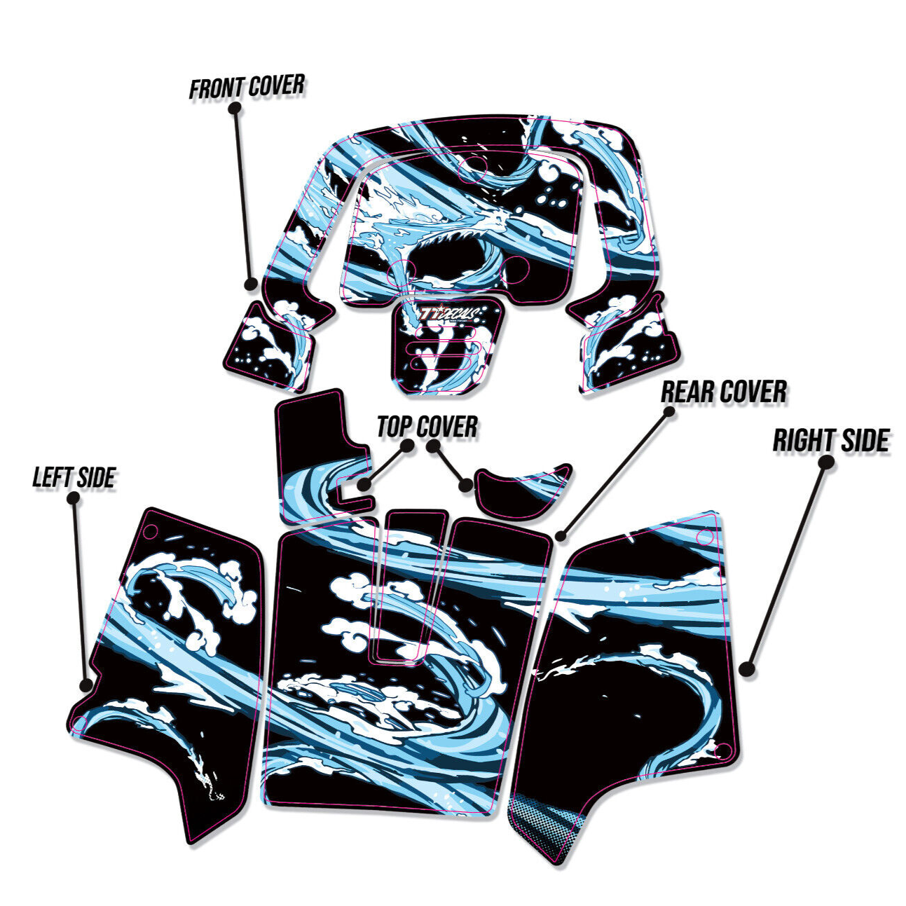 Ruckus Graphics Water Styke Decal Sticker Kit Battery Box 2003 to 2024 ...