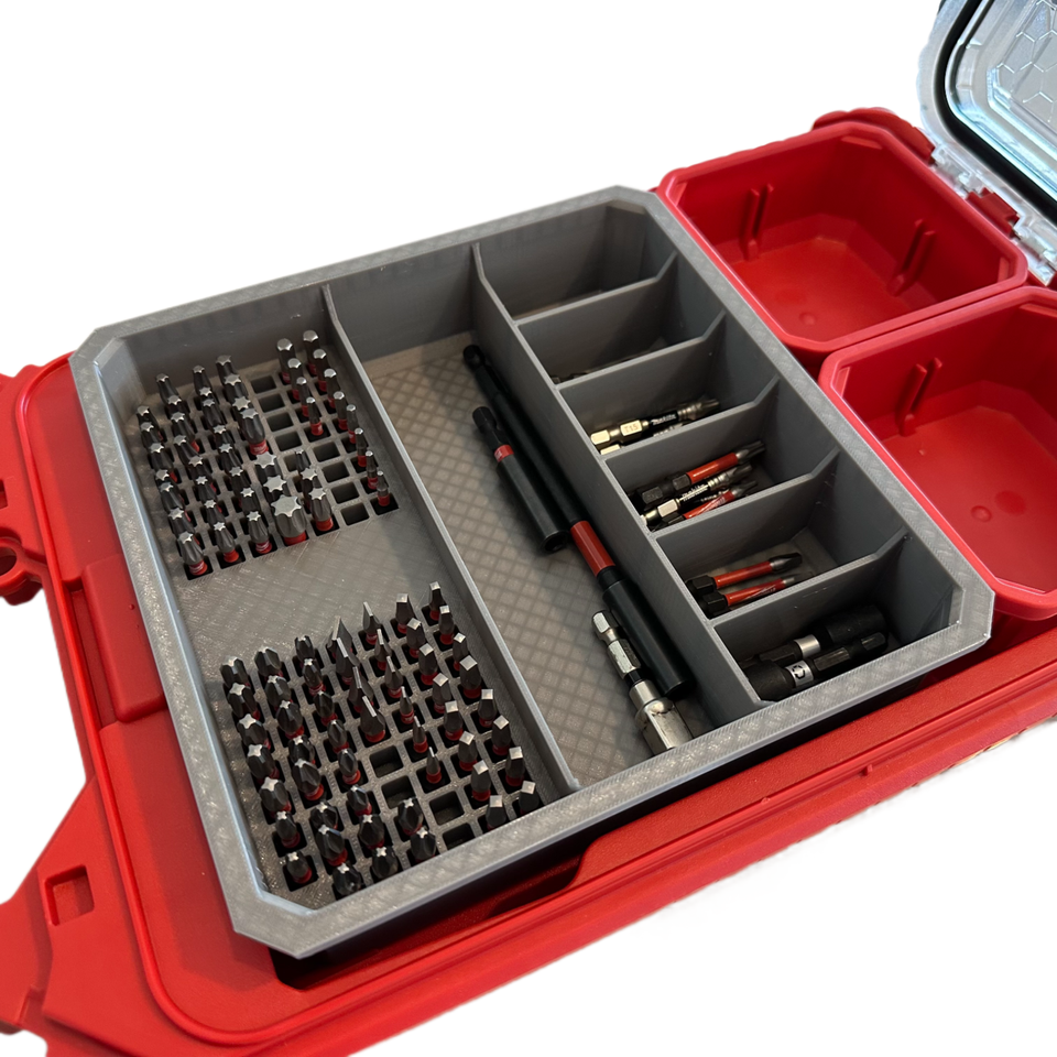 Impact bit holder insert for Milwaukee PACKOUT Low Profile Organizers ...