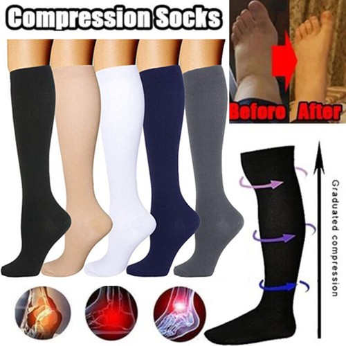 Miracle Flight Travel Compression Socks Anti Swelling Fatigue DVT ...