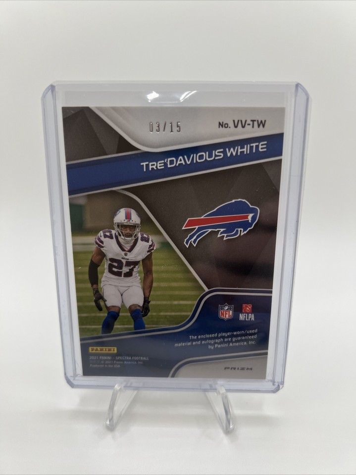 Tre'Davious White 2022 Spectra Vested Veterans ON CARD Auto /15 Bills ...