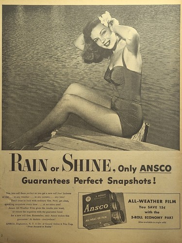 Ansco All-Weather Film Binghamton NY Model Bathing Suit Vintage Print Ad 1952 | eBay
