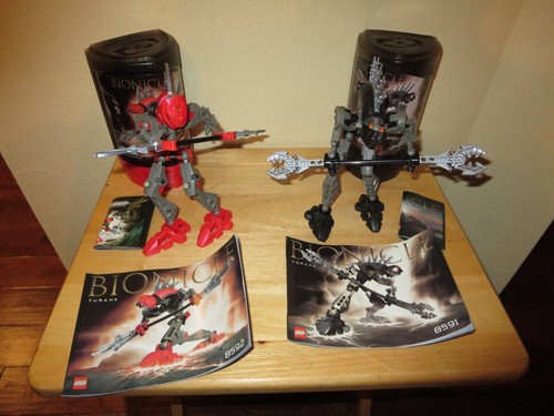 LEGO BIONICLE Rahkshi VORAHK & TURAHK 8591 8592 Complete Canister ...