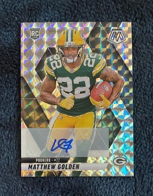 2025 MOSAIC Matthew Golden ( GREEN BAY PACKERS ) SILVER PRIZM AUTO ...