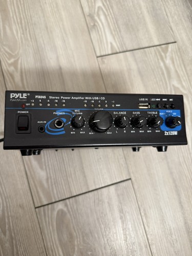 Pyle PTAU45 Mini 2x120 Watt Stereo Power Amplifier USB-CD-AUX Inputs | eBay