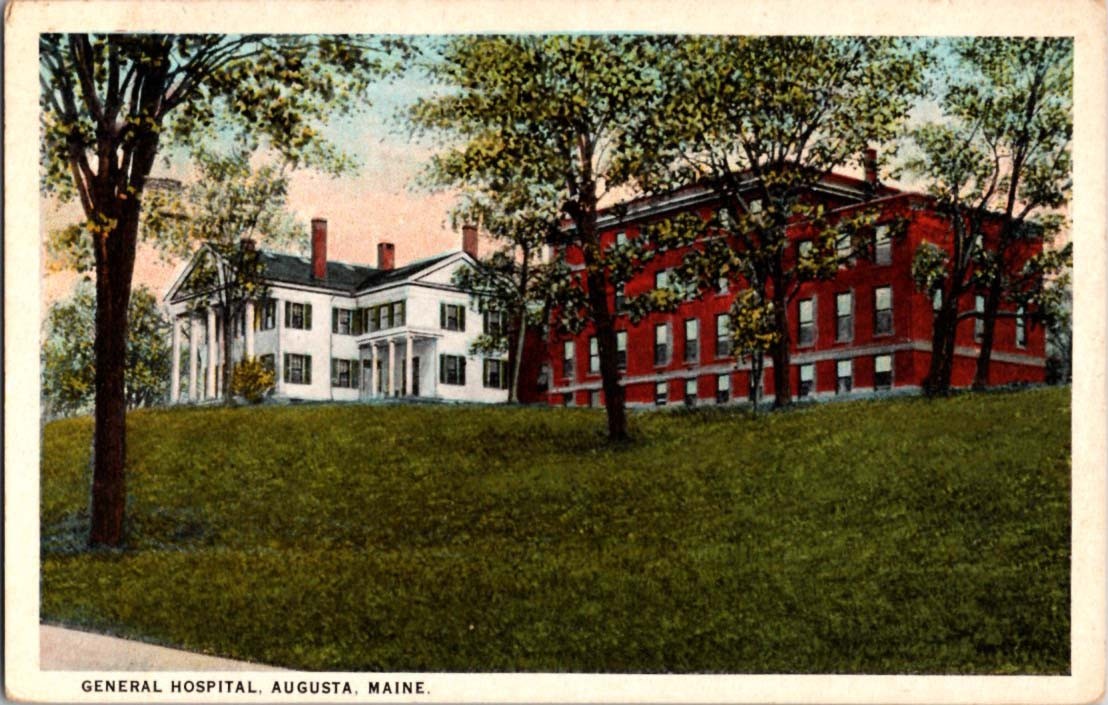 W-Border HOSPITAL SCENE Augusta Maine ME j/02 BB8739 | eBay UK