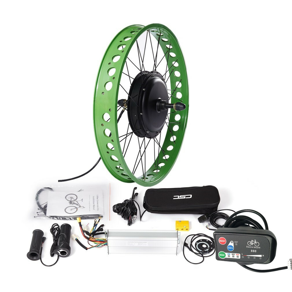 Fat E-bike Conversion Kit with LED880 Display Fit for 20"/24"/26" x4.0 ...