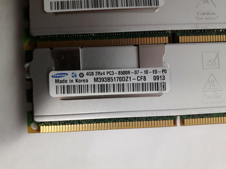 Lote 6x4GB (24GB) RAM Samsung DDR3 ECC 1067MHz 2Rx4 PC3-8500R para ...