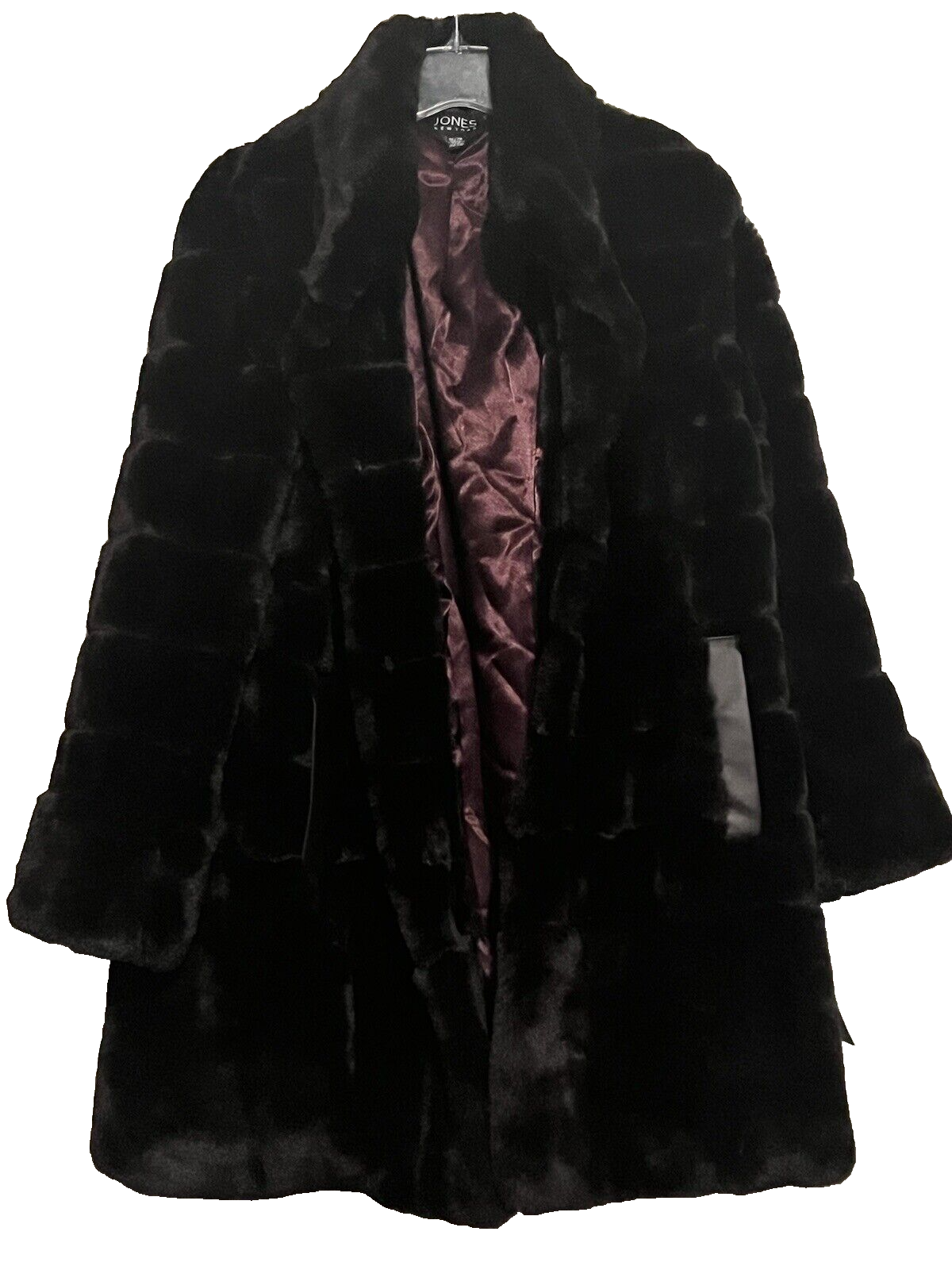 Jones New York Women's Winter Church Formal Faux Fur Coat Jacket plus ...