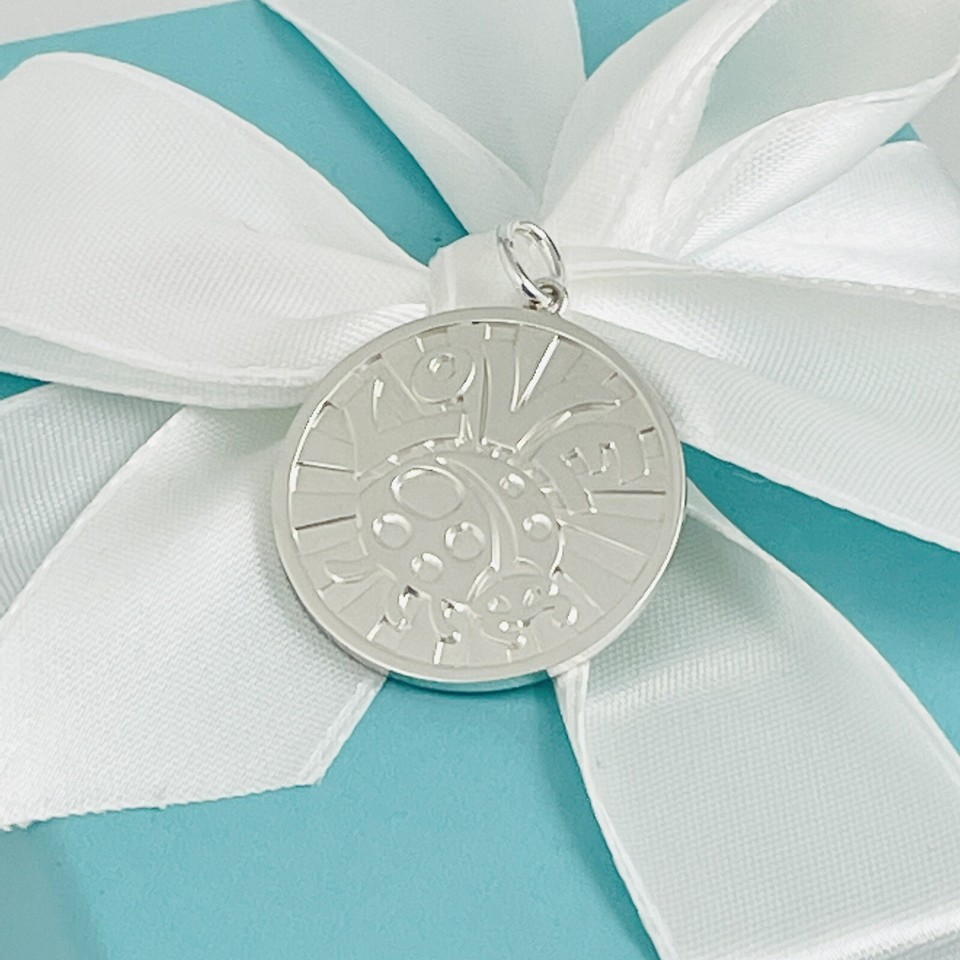 Tiffany & Co Ladybug Love Bug Charm or Pendant Round in Sterling Silver ...