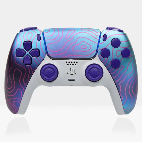 Damascus Camo PS5 Controller Purple Blue Killscreen PlayStation 5 Pro ...