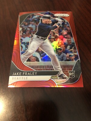 2020 Panini Prizm Baseball Jake Fraley RC #19 Red Prizm Refractor ...