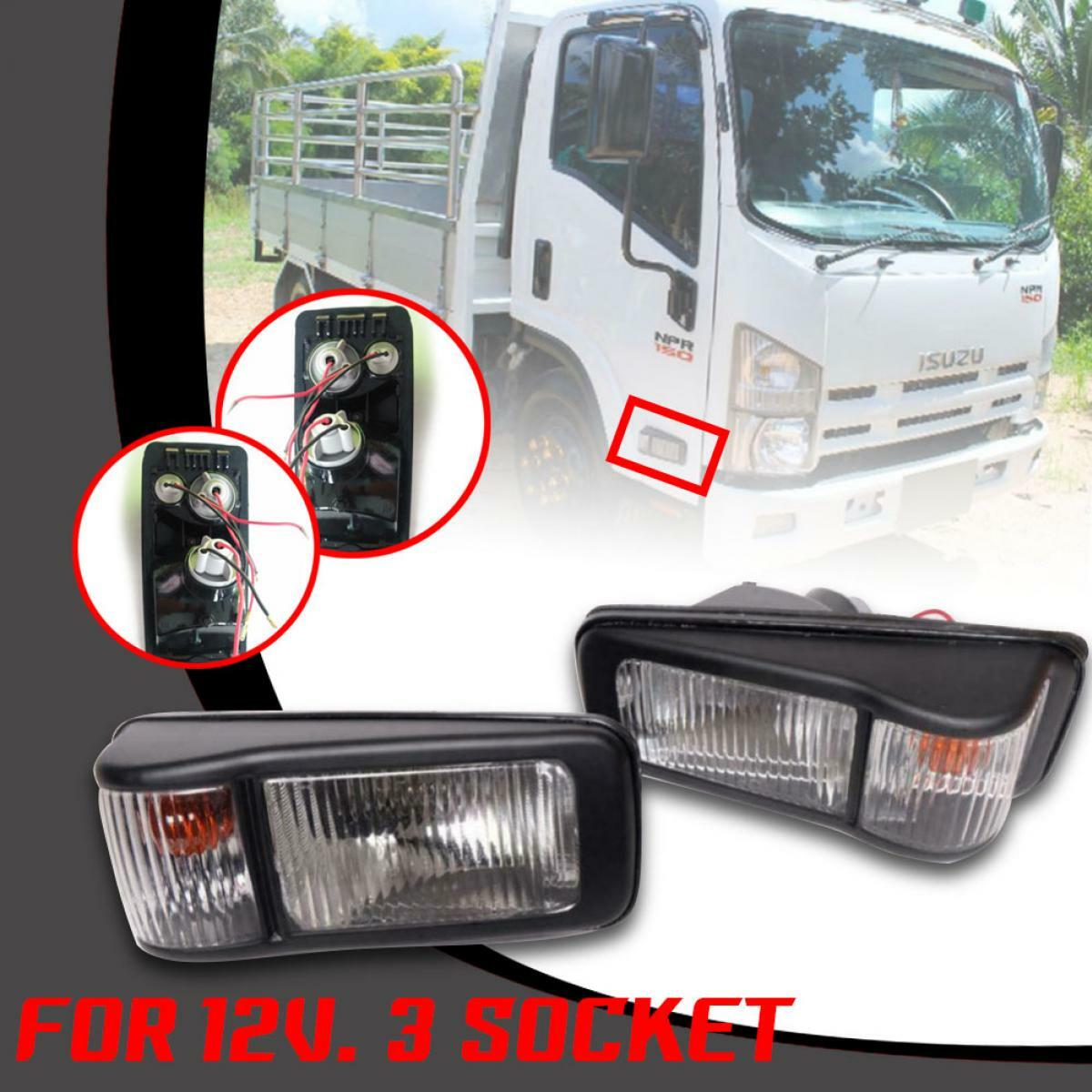 SIDE MARKER LIGHTS 12V. PAIR FOR ISUZU ELF TRUCK NPR 150 NQR NMR NRR ...