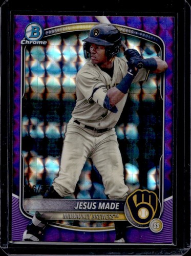 2025 Bowman Chrome Jesus Made Prospects Purple Geometric Refractor ...