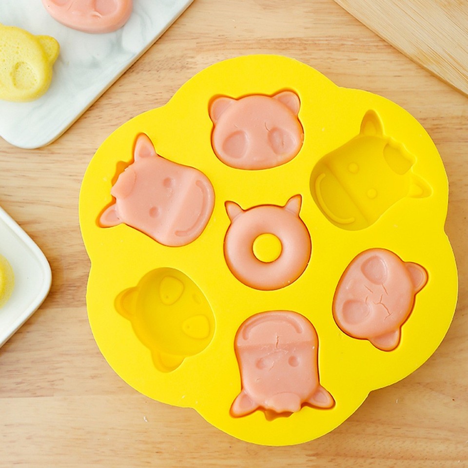1pc Cartoon Silicone Cake Mold Pan Steamed Cake Baking Mold for Home ...