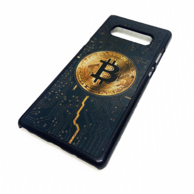 Black Bitcoin Phone Case For iPhone Samsung BTC Crypto Coin Gift ...
