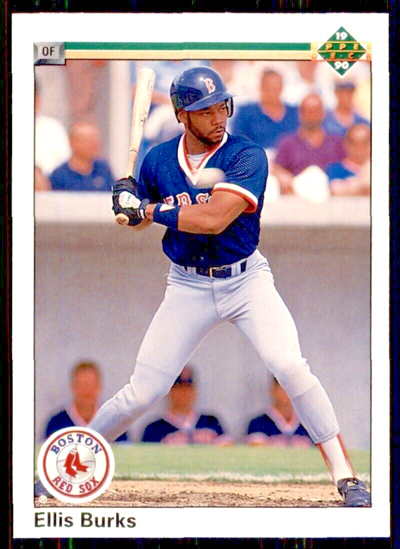 1990 Upper Deck #343 Ellis Burks Outfield Boston Red Sox FREE shipping ...