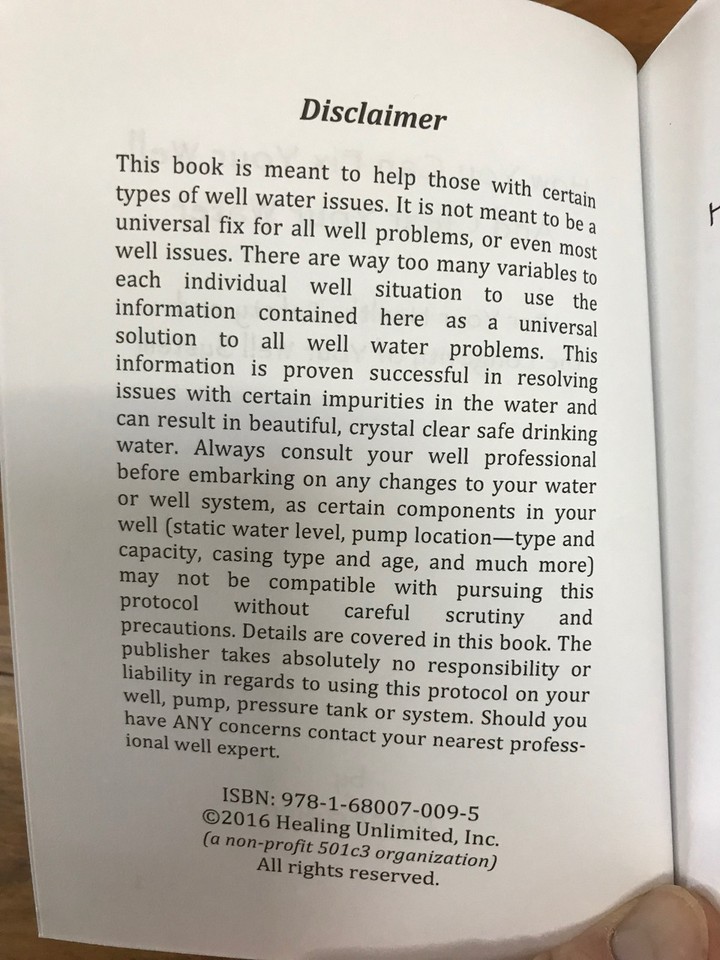 **[How You Can Fix Your Well & Clear Your Water, David Keyston, NEW ...