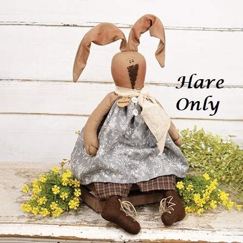 NEW Primitive BUNNY RABBIT Doll HARMONY HARE Rustic Country Rustic 20 ...