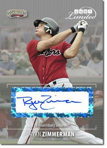 2006 RYAN ZIMMERMAN Autograph Rookie SILVER Auto RC #/100 | eBay