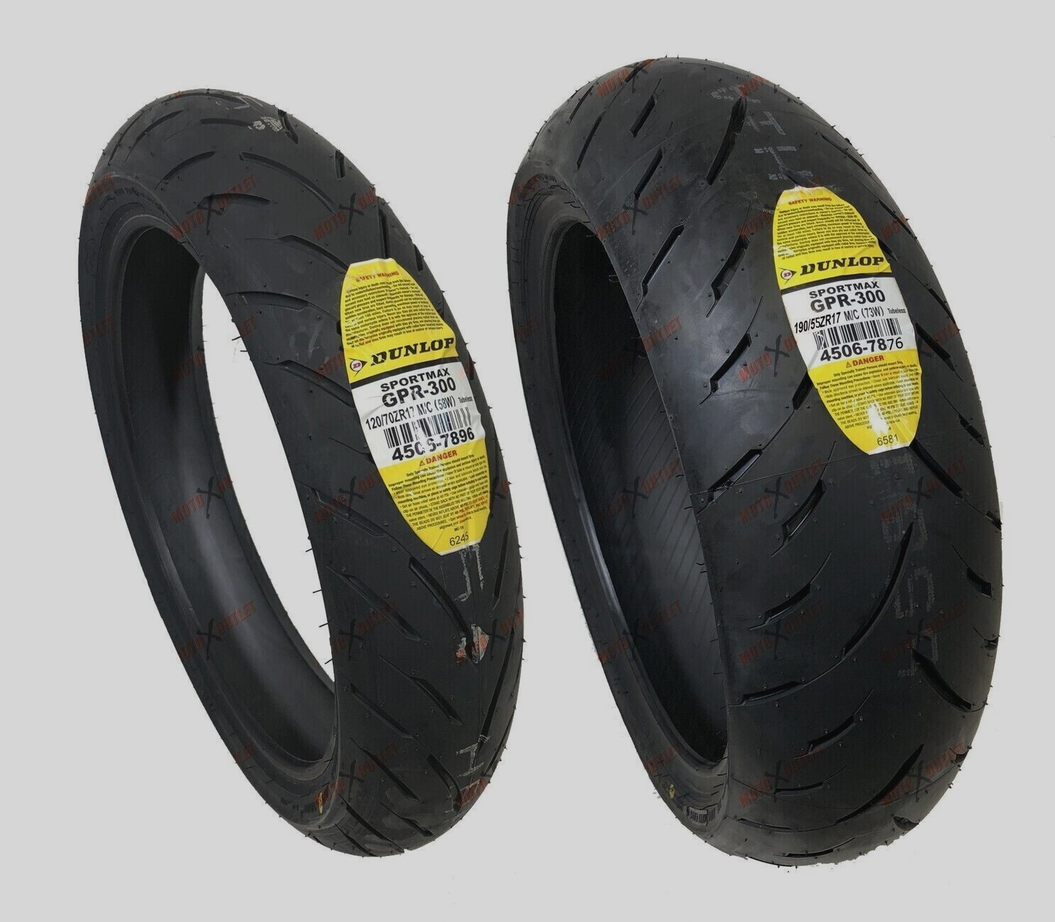 Dunlop Sportmax GPR 300 Front Rear Motorcycle Tires 190/55ZR17 120 ...