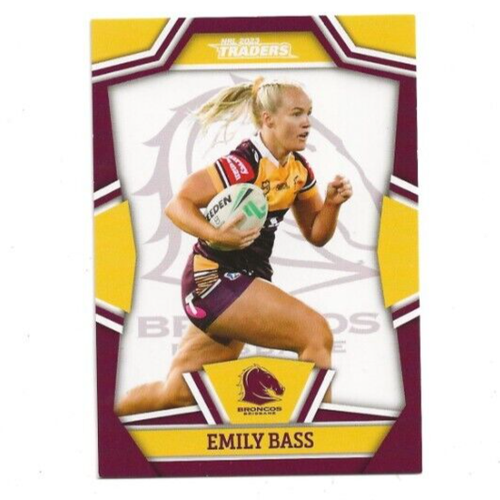 2023 NRL Traders BRISBANE BRONCOS EMILY BASS W 02 CARD TITANIUM NRLW | eBay