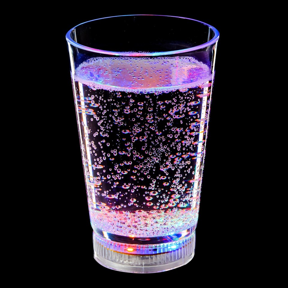 1 Flashing Water Activated LED Glass Glowing Liquid Tumbler Light Up ...