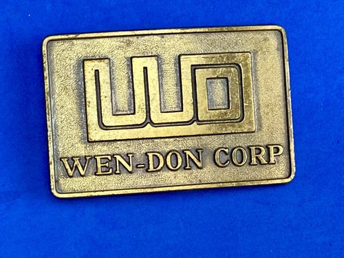 Wen-Don Corp Company Promo Advertising Commemorative Belt Buckle | eBay
