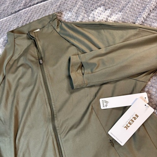 RBX Active Womens Olive Green Full Zip Track Jacket Thumbholes CR8143 ...