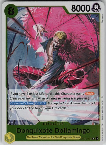 Donquixote Doflamingo Holo OP12-107 Legacy of the Master One Piece TCG ...
