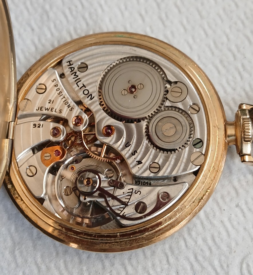 21 J Hamilton 921 14k Gold Filled Pocket Watch Greyhound | eBay