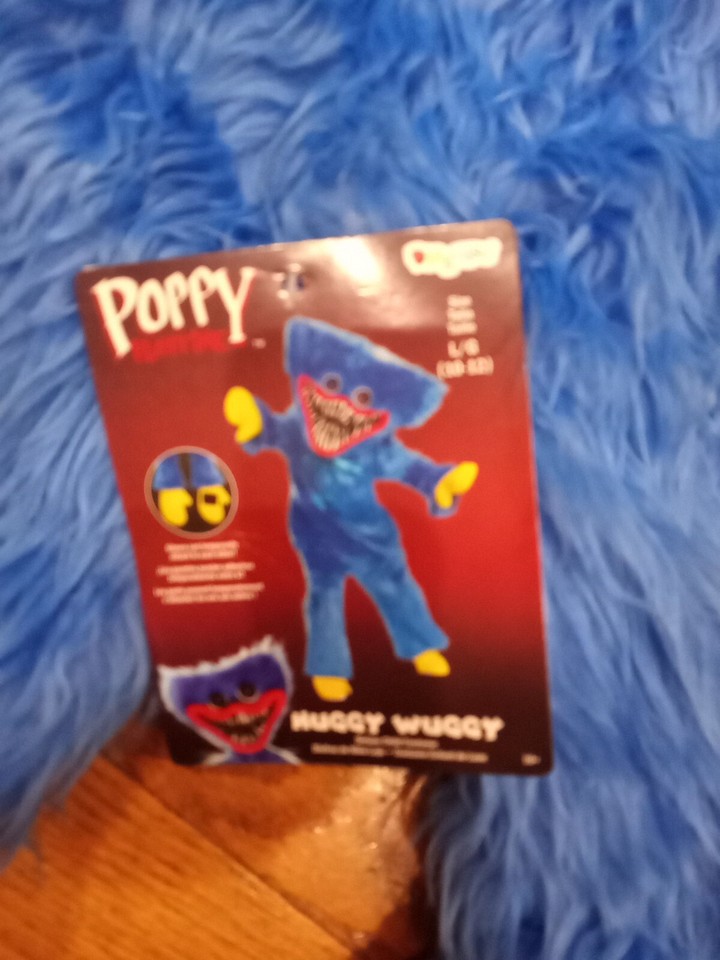 Disguise Costume Huggy Wuggy Poppy Playtime Blue Furry Monster Size L ...