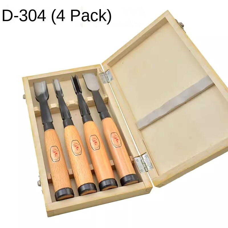 6pcs/set Hand Wood Carving Tool Chip Detail Chisel Set Knives Set with ...