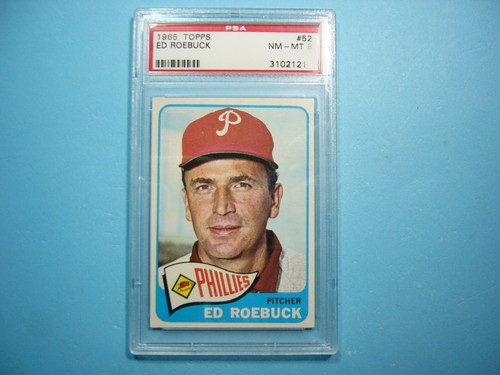 1965 TOPPS MLB BASEBALL CARD #52 ED ROEBUCK PSA 8 NM/MINT SHARP+ GL | eBay