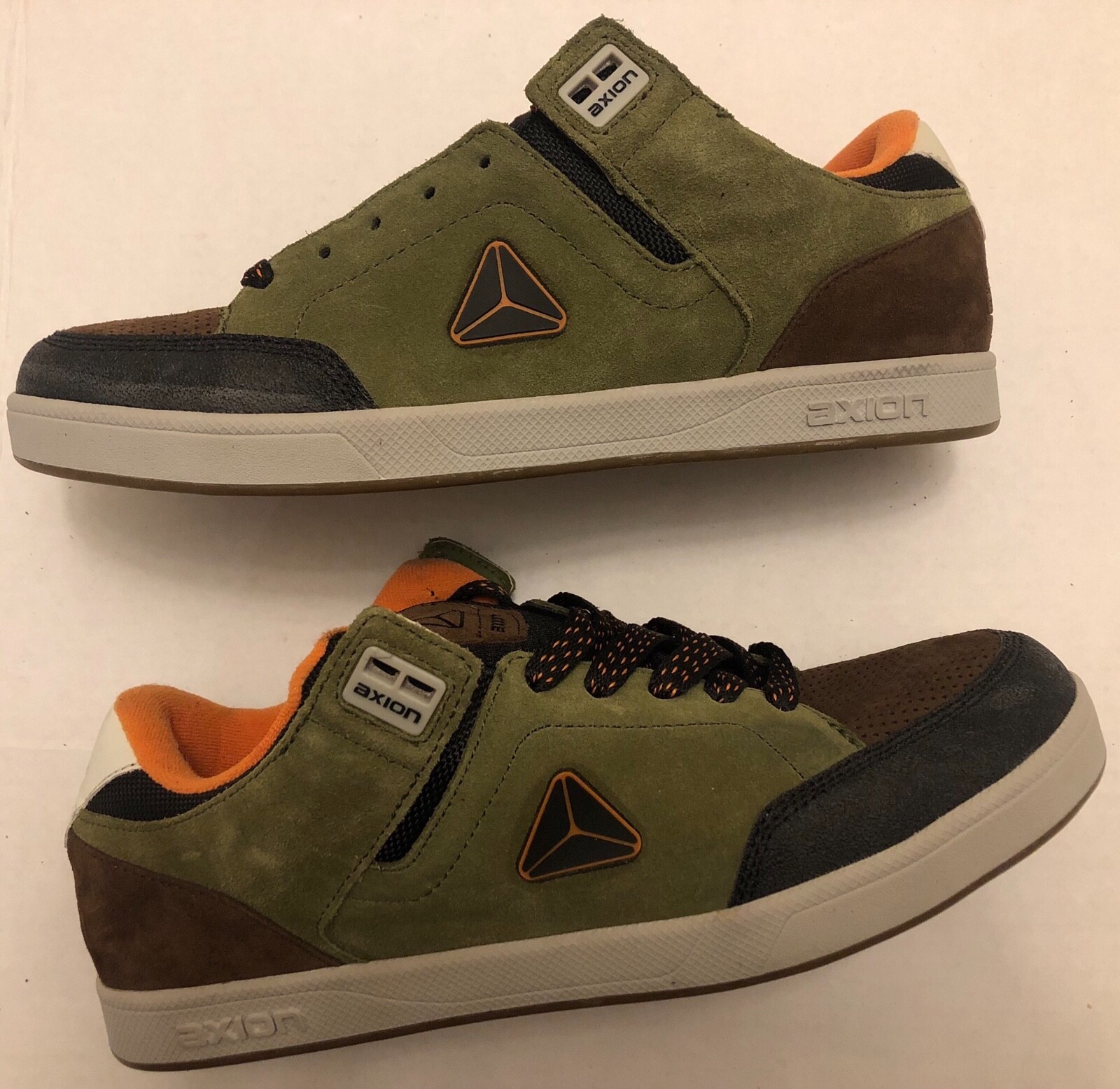 AXION Footwear Mandela Skate Shoe Suede Green Black Orange New Near ...