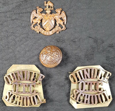 Oundle School OTC Collection, Cap Badge, Pair Of Shoulder Titles ...