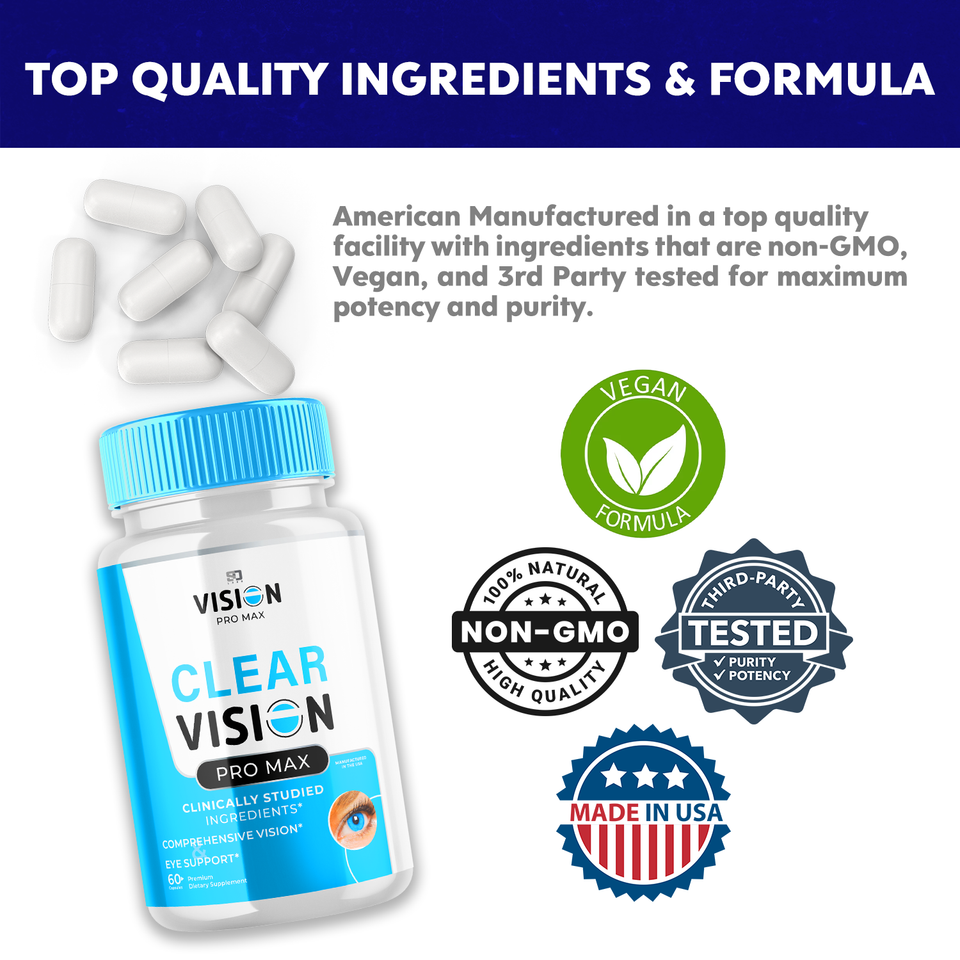 Clear Vision Pro Max Support Healthy Vision & Enhance Eye Function 60 Capsules | eBay