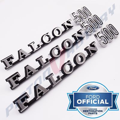 FALCON 500 Rear Quarter & Boot Badge SETS x3 , NEW for Ford XW Tailgate ...