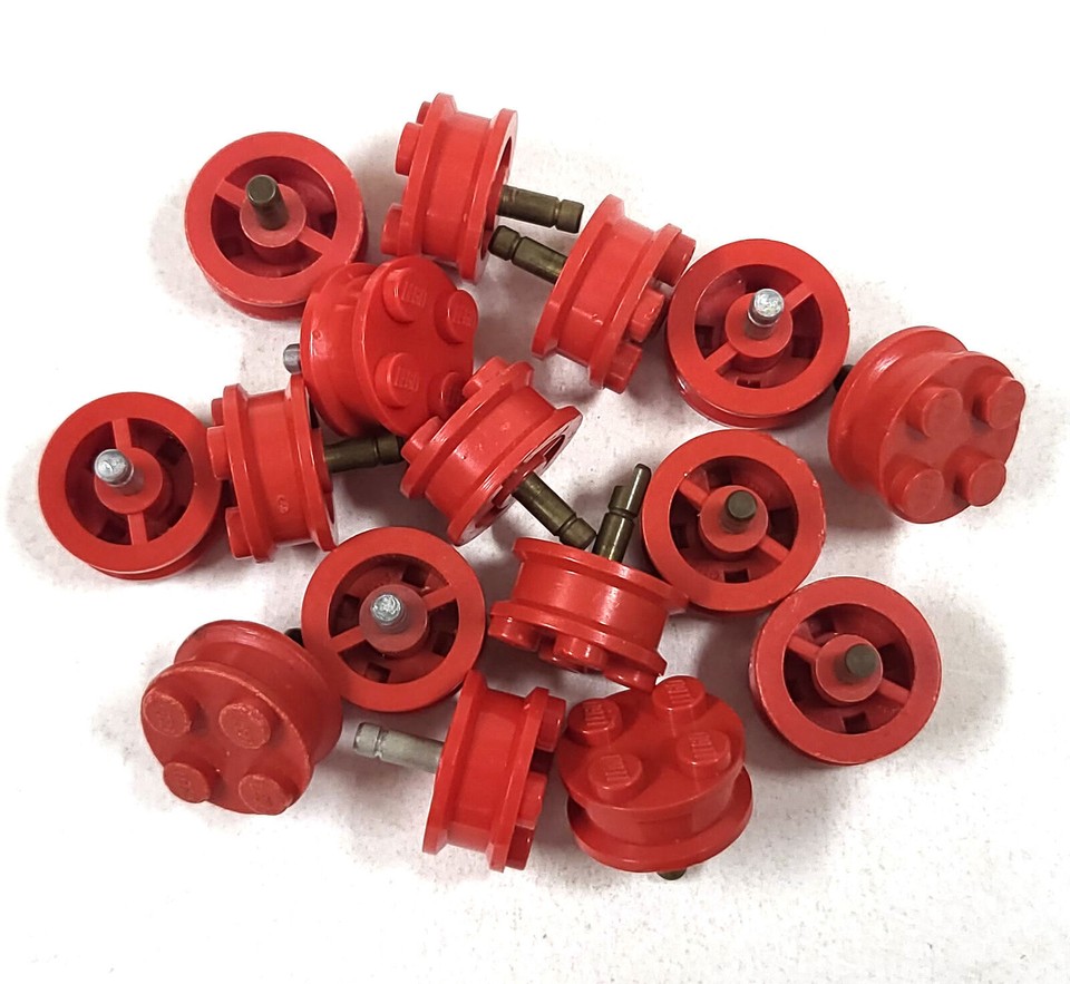 Vintage Lego 7039 Classic Train Car Wheel Red Stud Axle Spare Parts ...