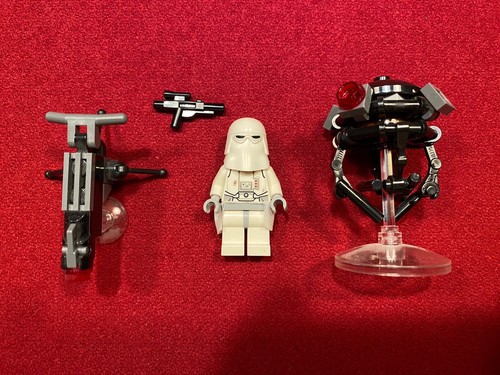 Lego Star Wars Hoth Lot Snowtrooper w/Probe Droid & Tripod Gun-Nice ...