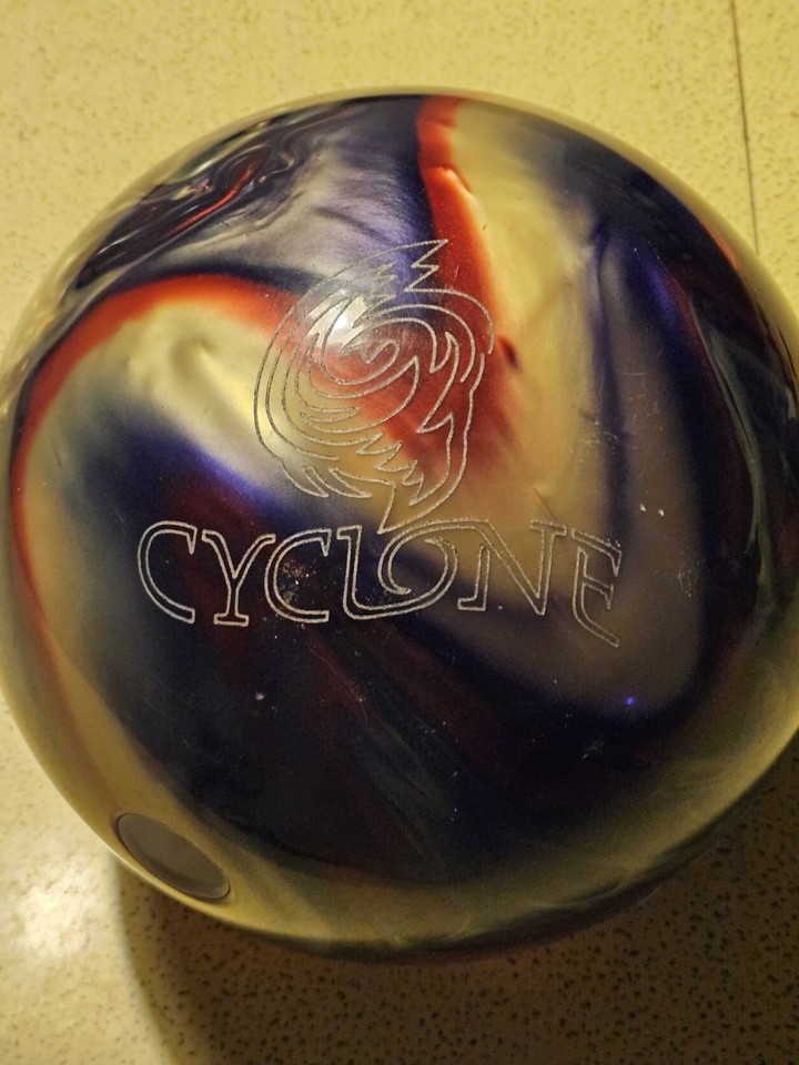 Ebonite Cyclone Orange Red Fireball Gold Lava Swirl Bowling Ball USBC ...