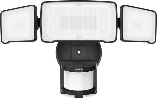 LEPOWER LED Motion Sensor Security Lights, 3 Head Motion Detected | eBay