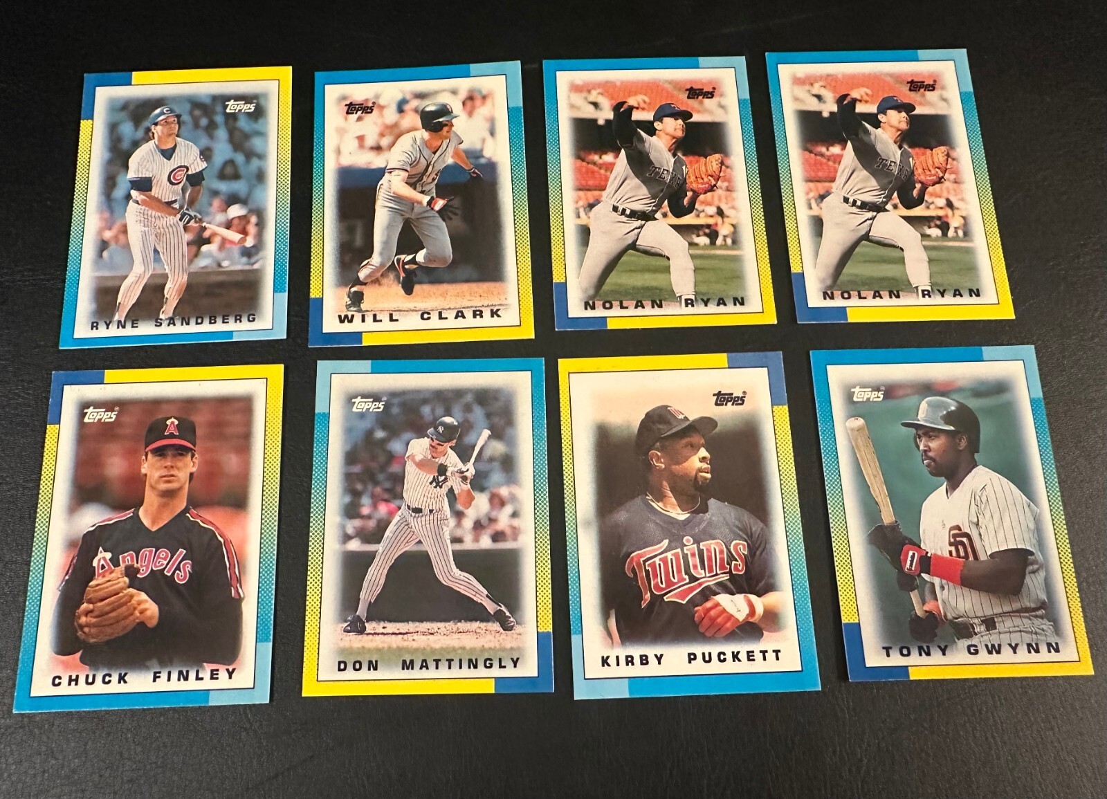8 1990 Topps Mini Cards - 2 Nolan Ryan Tony Gwynn Kirby Puckett Don ...