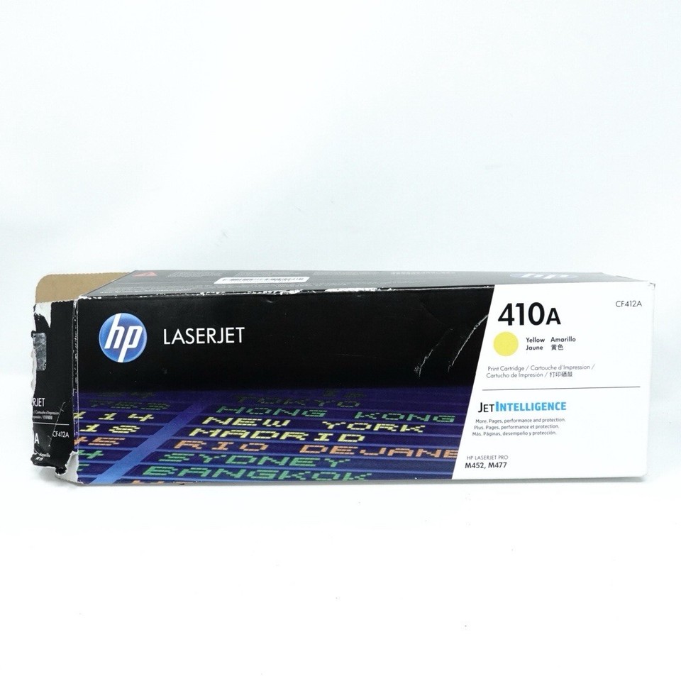HP Laserjet Pro M452 M477 Genuine HP Cartridge, HP 410X CF412X Yellow ...