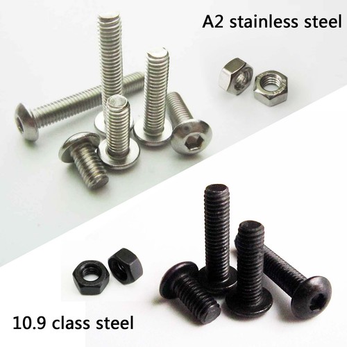 Metric Thread M2 M3 Mushroom Button Head Screw Allen Hex Socket Bolt ...