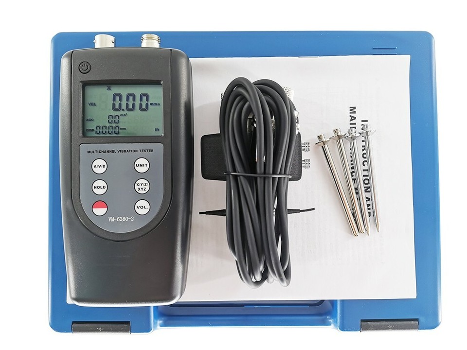 2 Channels Vibration Meter 3D Vibrometer For Measuring Periodic Motion ...