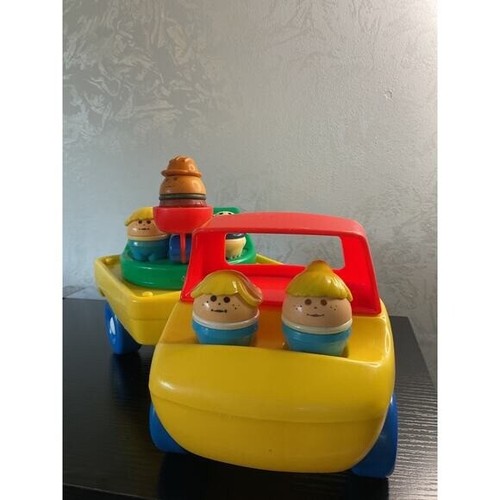 Little Tikes Yellow & Red Plastic Tow Truck With 5 Figurines | eBay